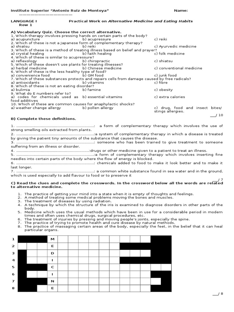 Alternative Medicine Esl | PDF | Alternative Medicine | Therapy