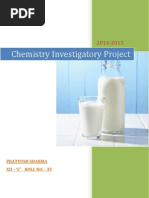 Class 12 Chemistry Project On Quantity of Casein in Milk | PDF ...