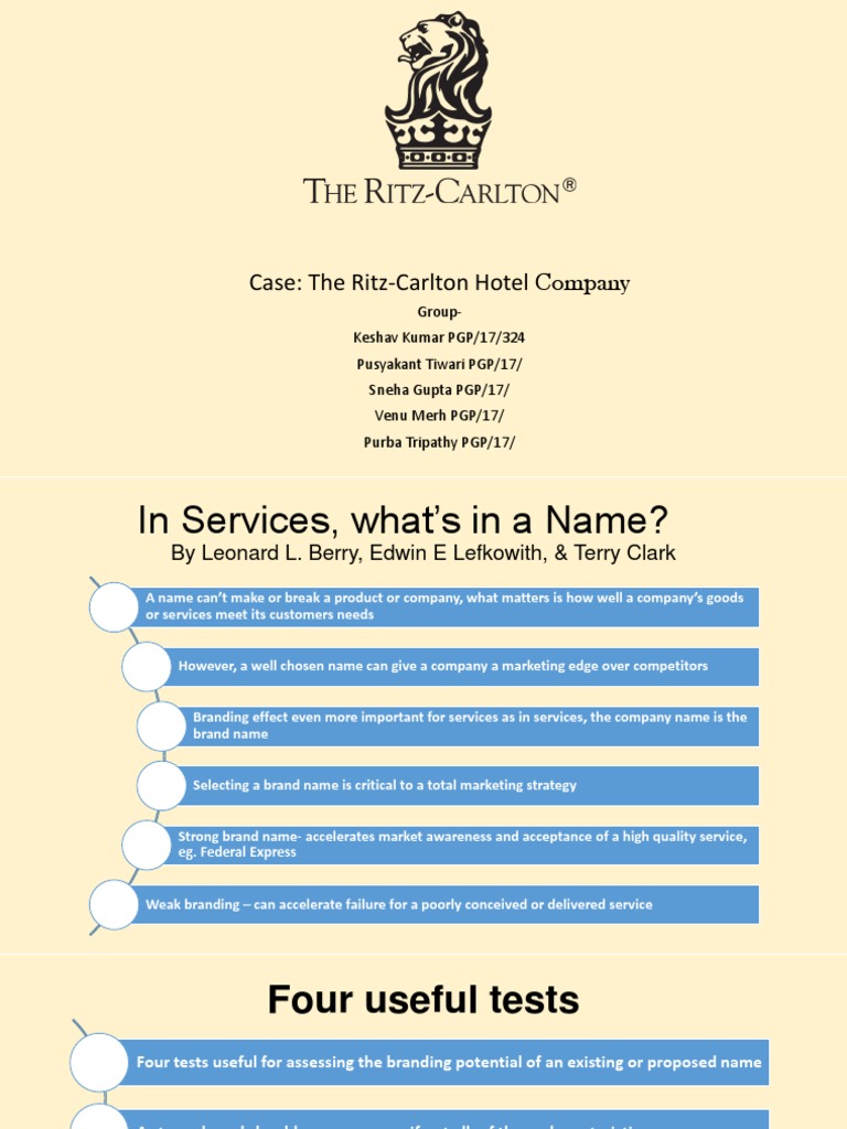 Ritz Carlton | PDF | Brand | Hotel And Accommodation
