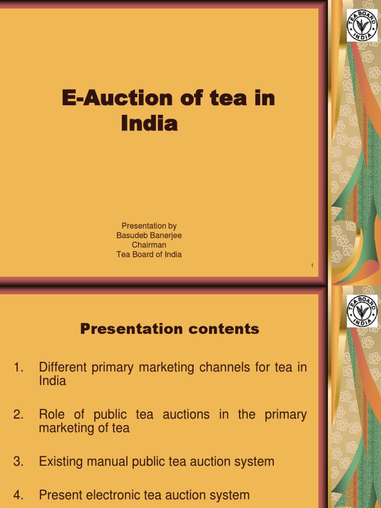 E Auction For Tea - The Indian Experience | PDF | Auction | Tea