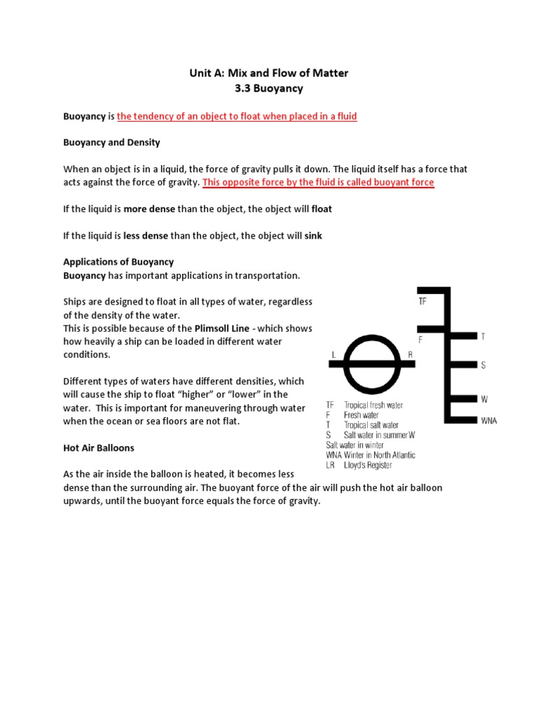 8-Matter-3 3 and 3 4 Complete | PDF | Buoyancy | Liquids