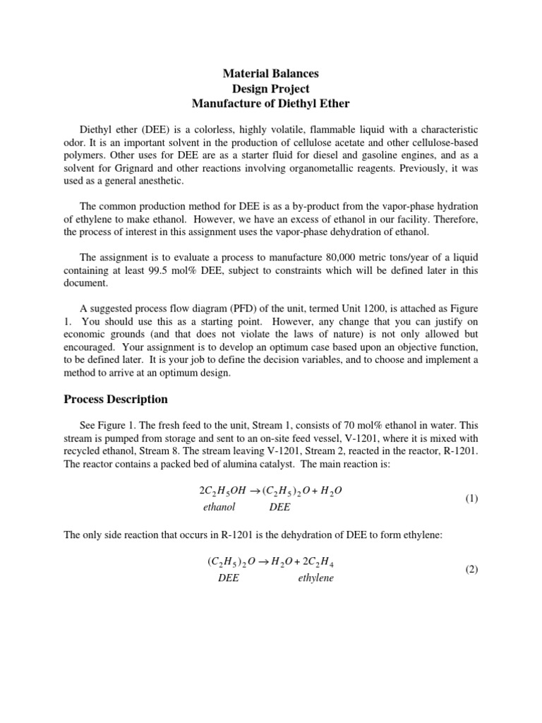 Dietiléter | PDF | Ethanol | Distillation