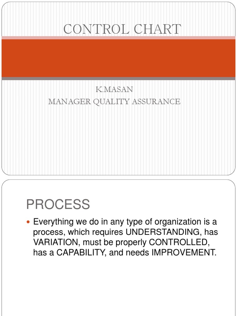 Control Chart: K.Masan Manager Quality Assurance | PDF | Production And ...