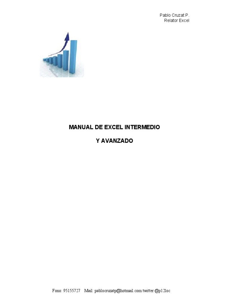 Manual de Excel Intermedio - Avanzado PDF | PDF | Hoja de cálculo | Microsoft Excel