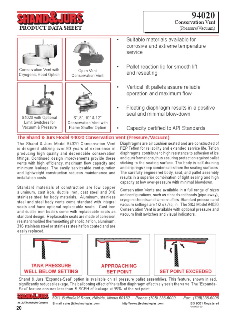 Product Data Sheet: Conservation Vent | Download Free PDF | Vacuum ...