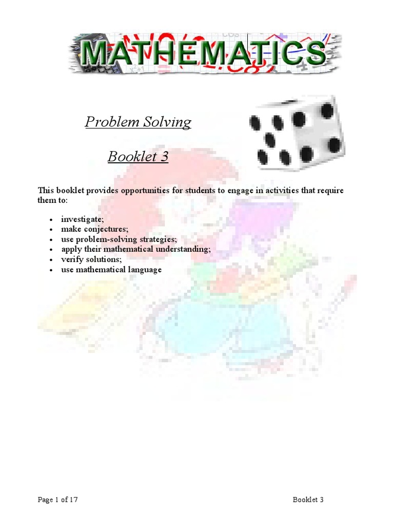 Booklet 3 Problem Solving Level 6 | PDF | Litre | Taxicab