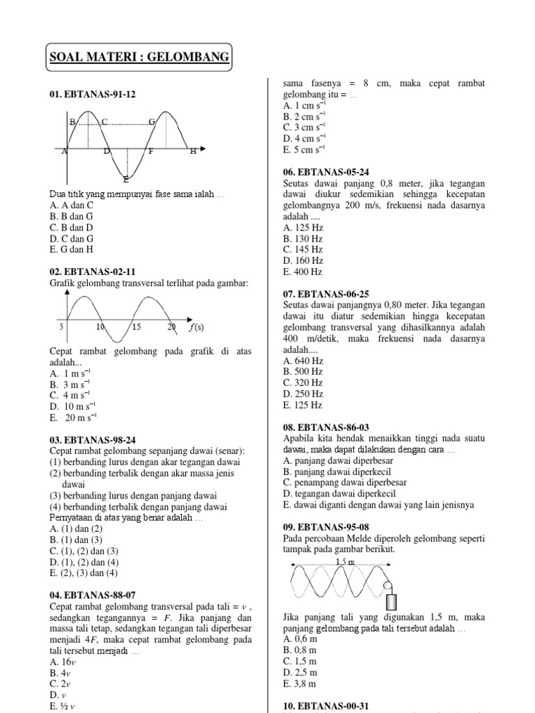 Soal Gelombang untuk Siswa SMA | PDF