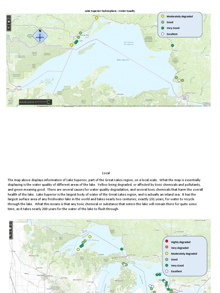 Group Mapping Project 2 - Hydrosphere - Lake Superior - Water Quality ...
