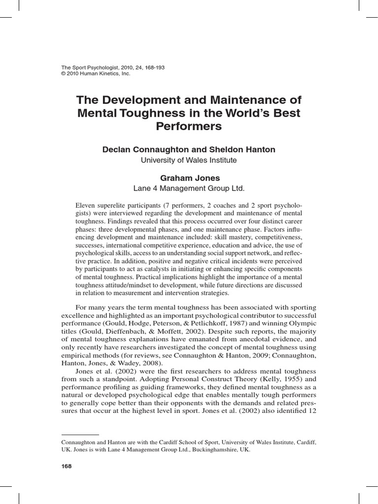 Developing Mental Toughness | PDF | Motivation | Motivational