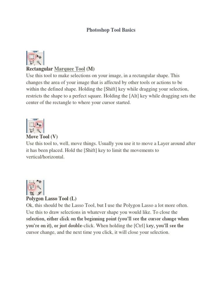 Photoshop Tool Basics | PDF | Adobe Photoshop | Computing