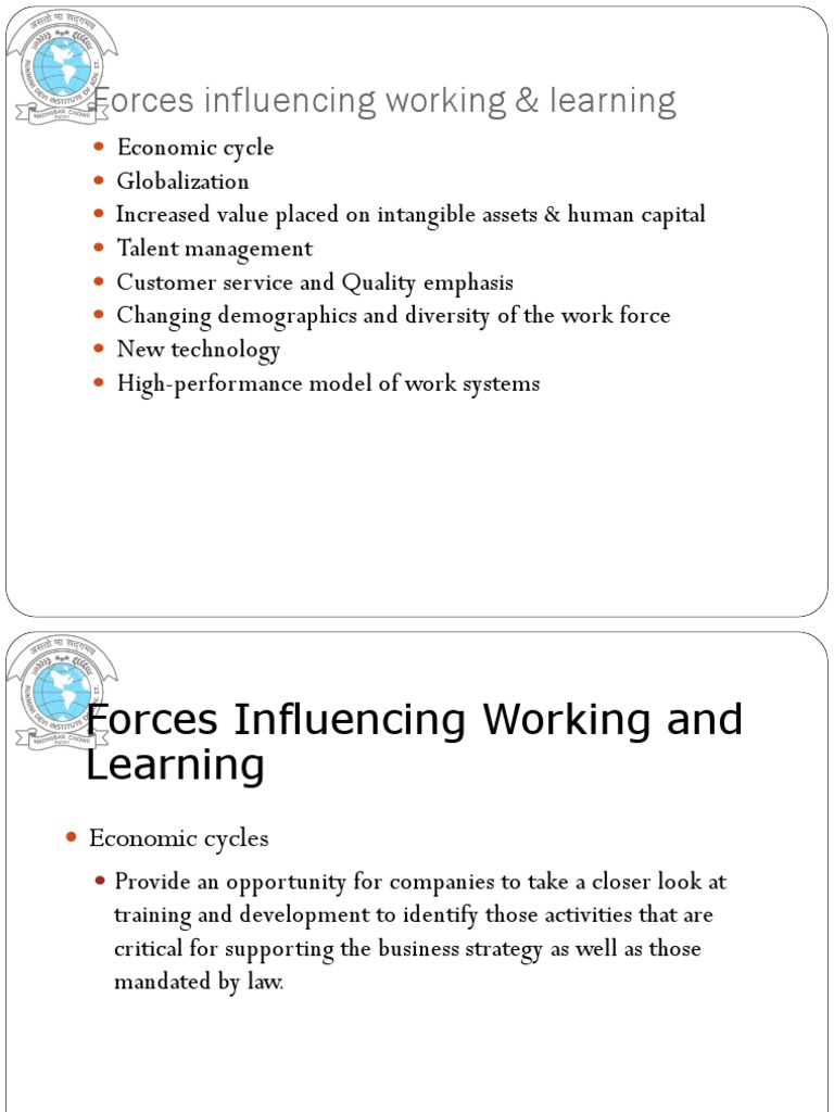 Forces Influencing Working and Learning | PDF | Quality Management ...