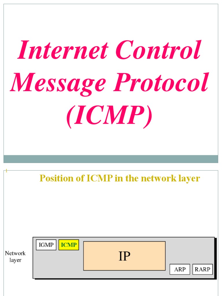 ICMP | PDF | Network Layer Protocols | Network Protocols
