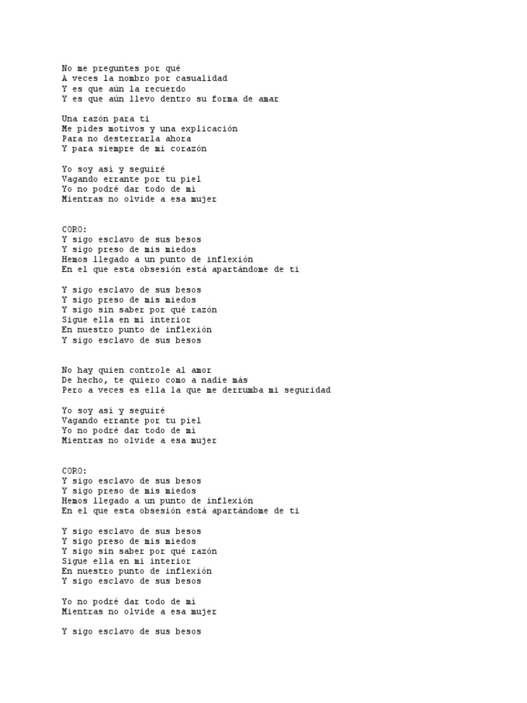 Esclavo de tus besos: letra y significado | PDF | Música grabada ...