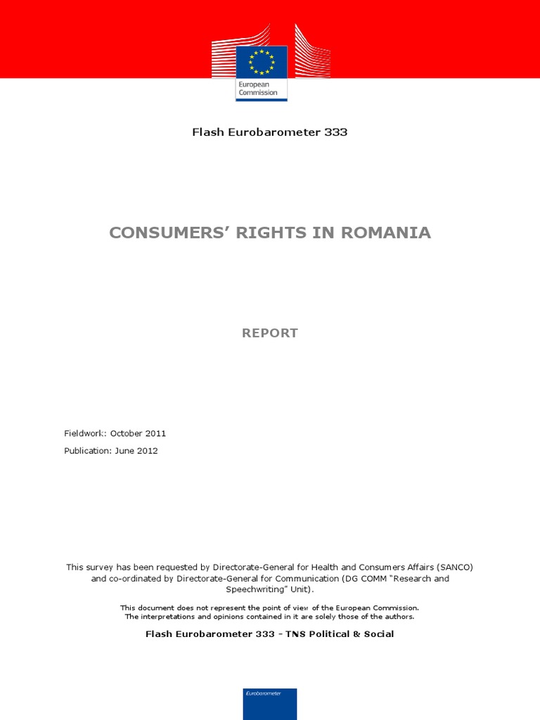 Consumer Rights and Complaints in Romania | PDF | Survey Methodology ...