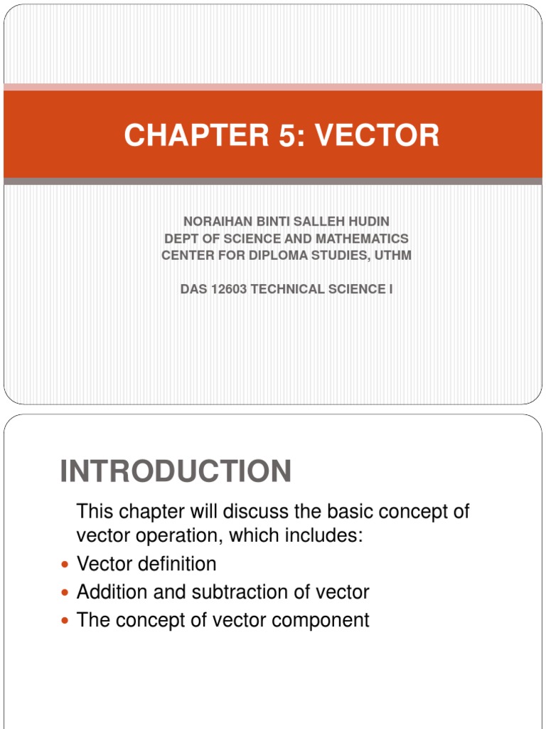 Physics - Ch5 Vectors | PDF | Norm (Mathematics) | Euclidean Vector