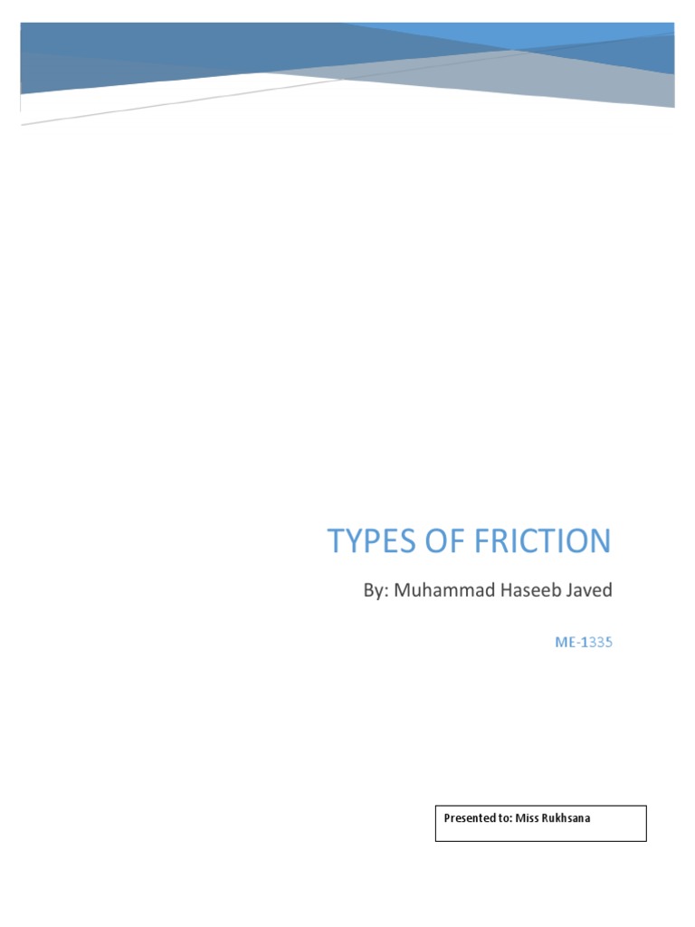 Types of Friction Explained | PDF | Philosophy