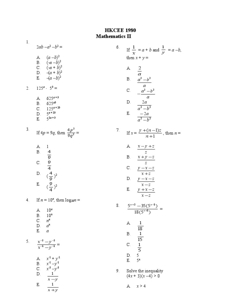1980 CE math Paper 2 | Geometry | Elementary Mathematics