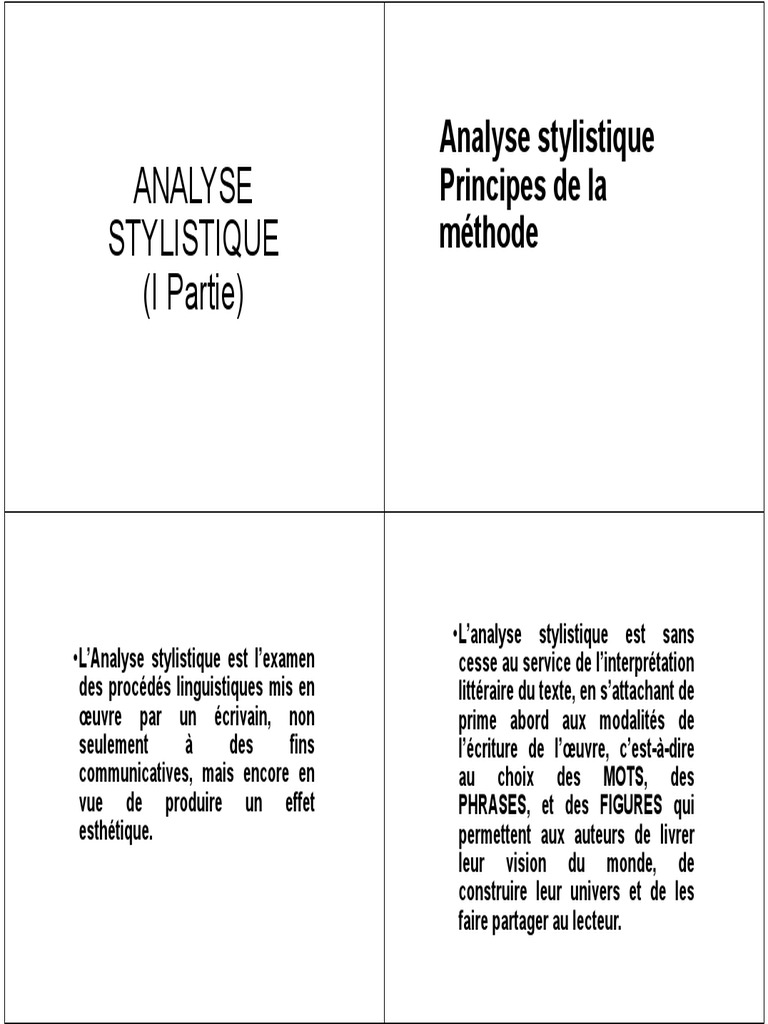 Analyse Stylistique | PDF | Poésie | Lecture (Processus)