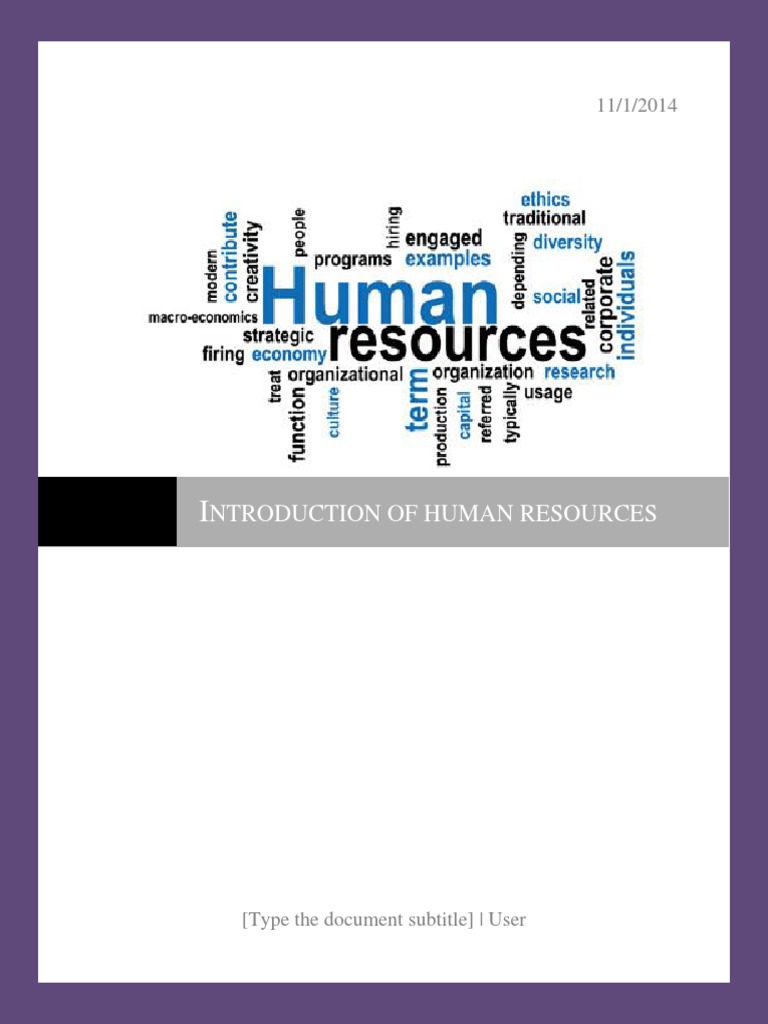Introduction of Human Resources | PDF