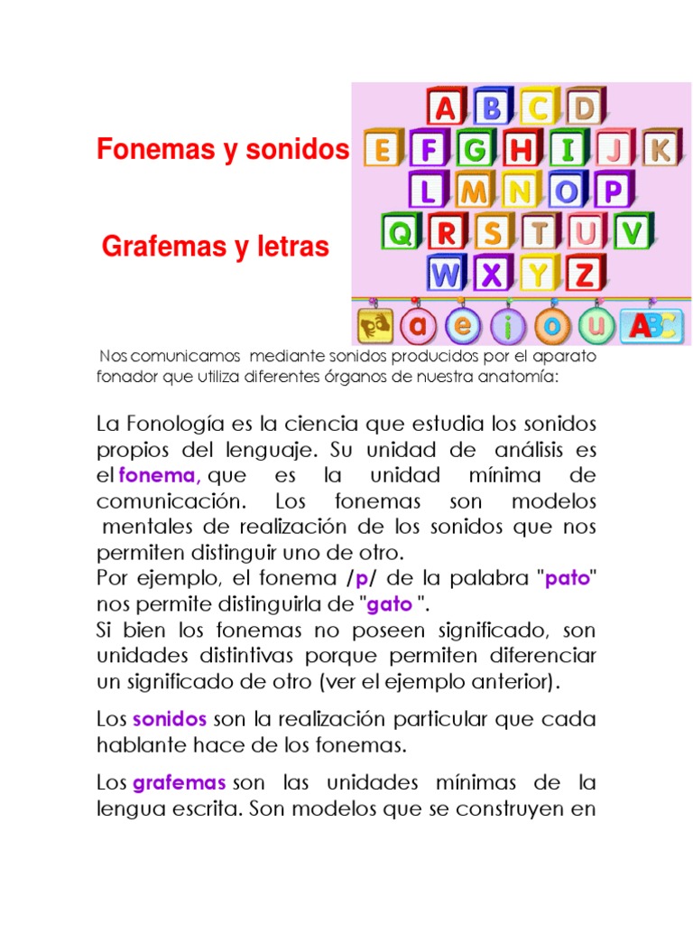 Fonemas y Grafemas Esta Si | PDF | Sílaba | Fonema