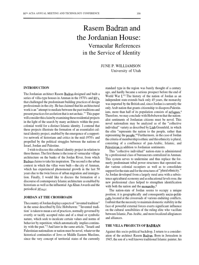 Rasem and The Jordanian House | PDF | Palestinians | Jordan