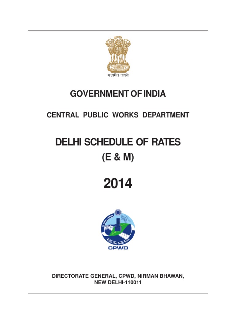 Delhi Schedule of Rates E&M - 2014 | PDF | Electrical Wiring | Ac Power ...