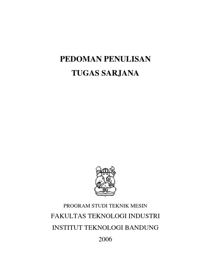 Pedoman Penulisan Tugas Sarjana | PDF