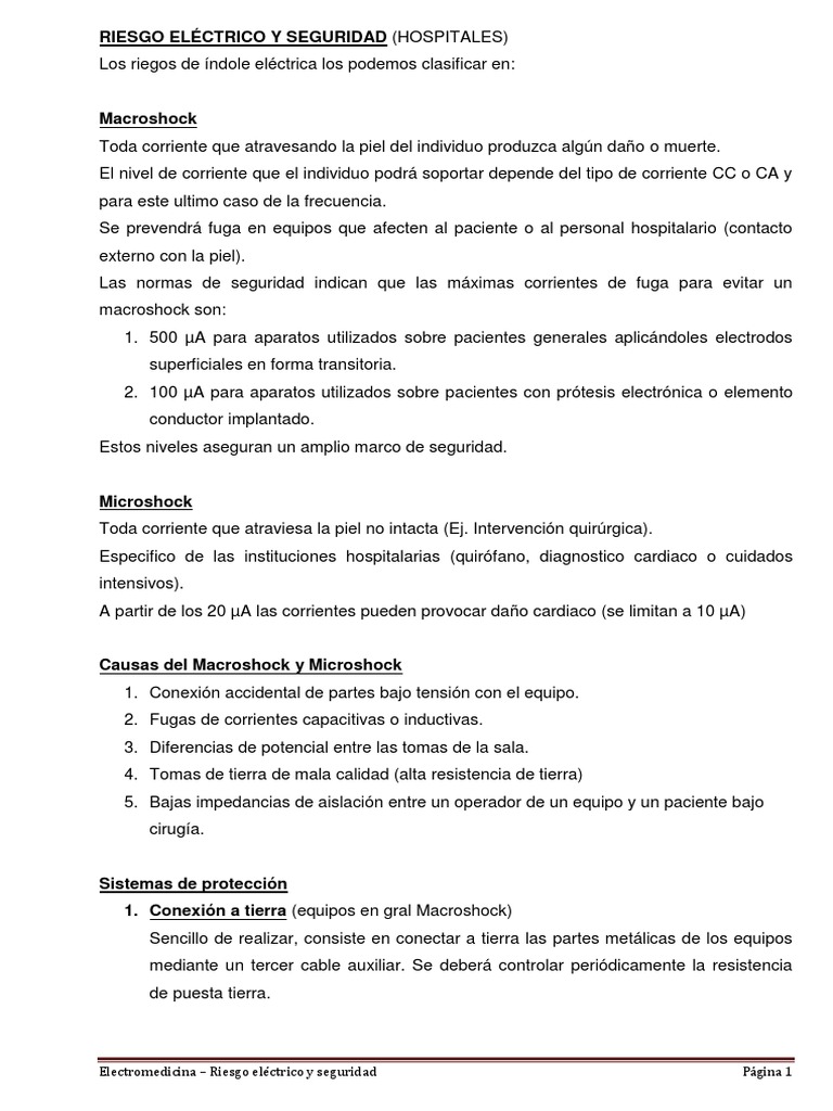 Resumen U7 - Riesgo Electrico y Seguridad | PDF | Descarga eléctrica | Transformador