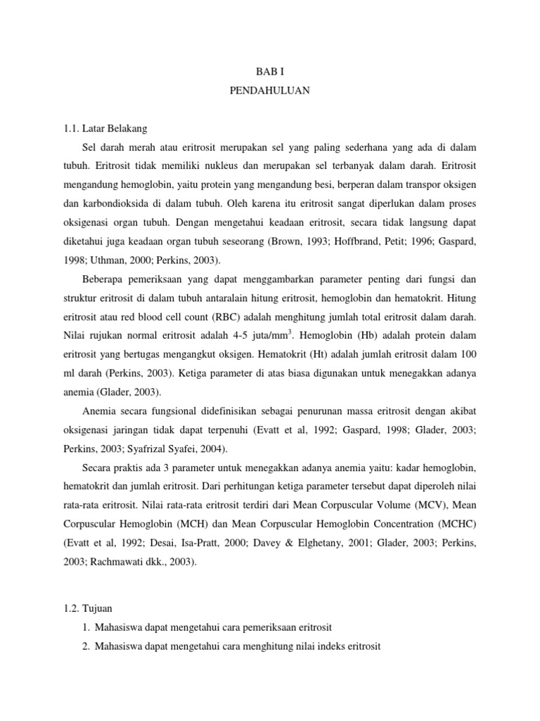 Nilai Indeks Eritrosit | PDF