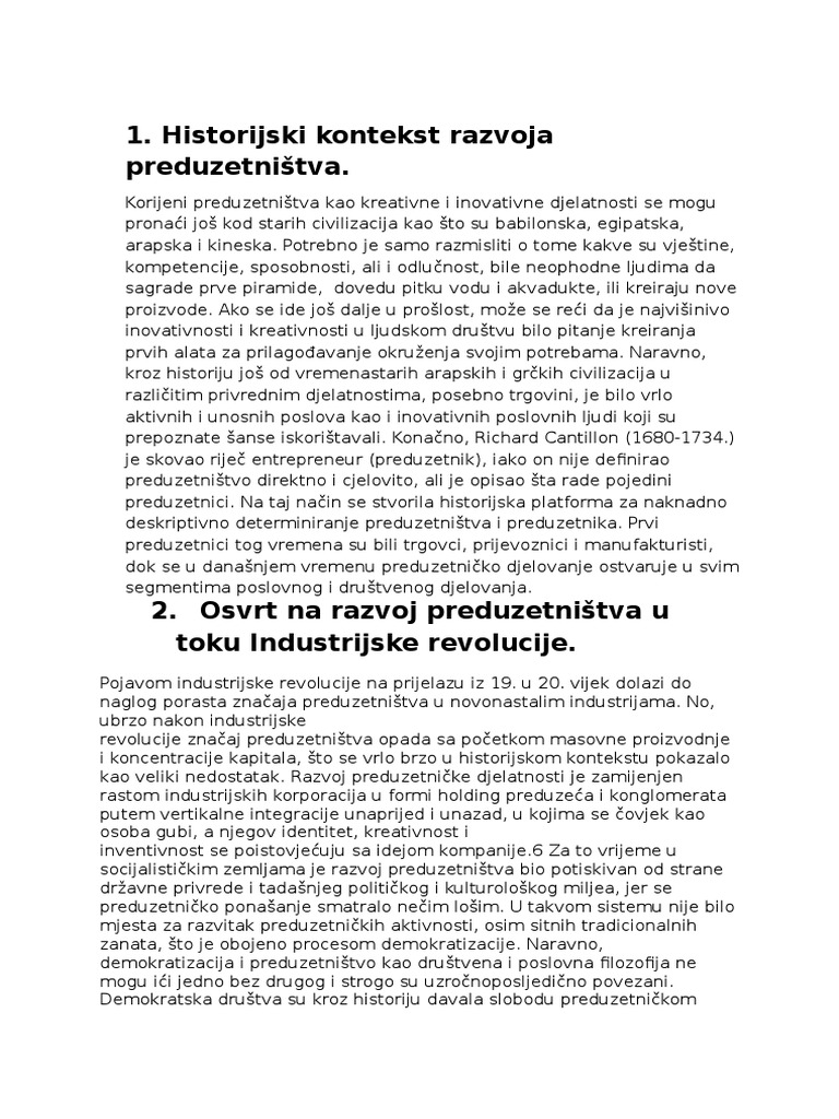 Prva Parcijala Preduzetnistvo | PDF