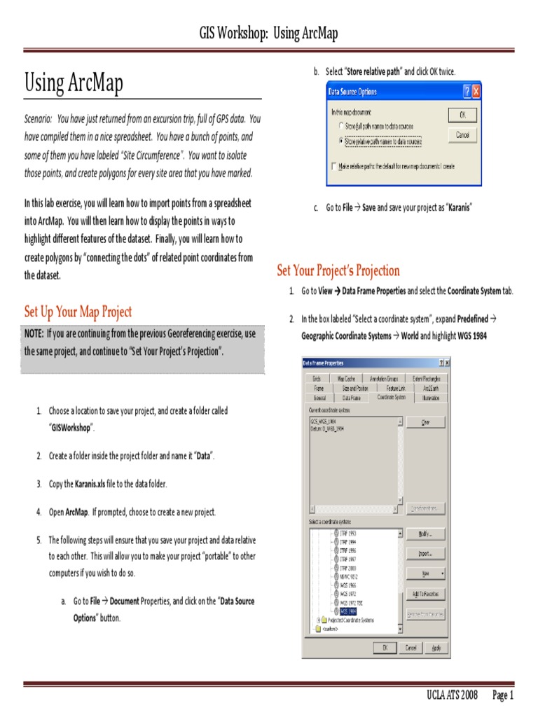 Using Arc Map | PDF | Arc Gis | Geographic Information System