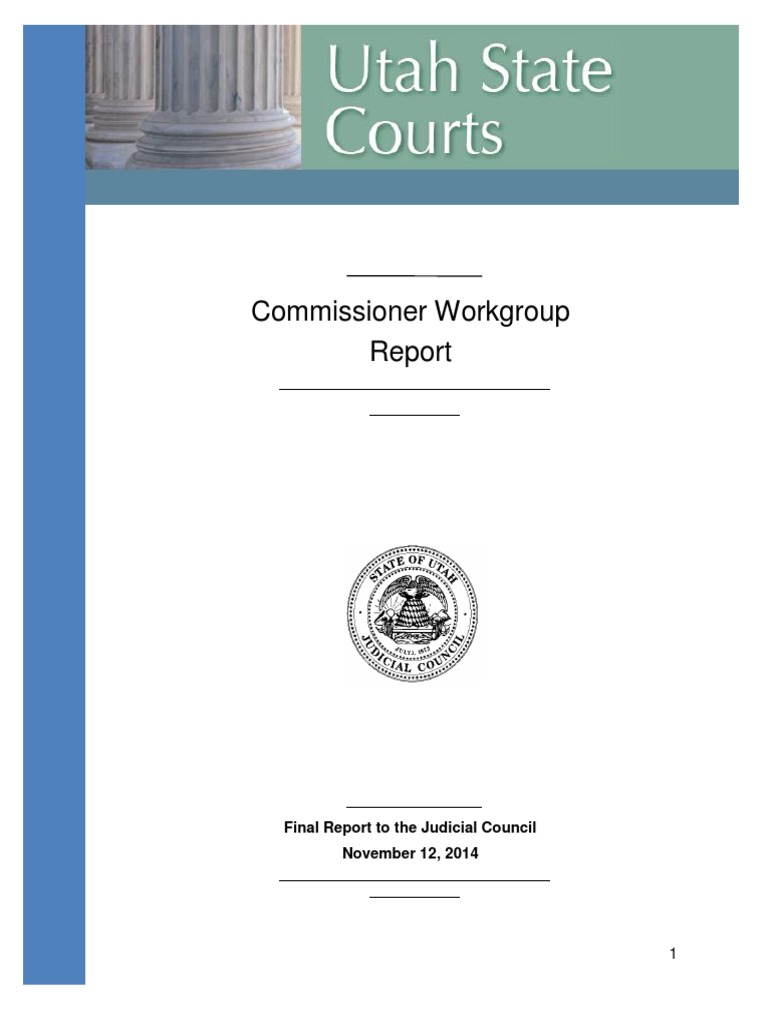Utah District Court Commissioner Study Report 2014 | PDF | Contempt Of ...
