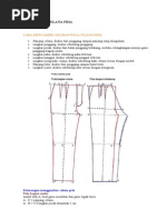 Pola dan Ukuran Celana Pria | PDF | Metode & Bahan Ajar