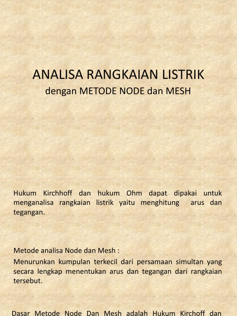 19 20 Metode Node Dan Mesh | PDF | Metode & Bahan Ajar
