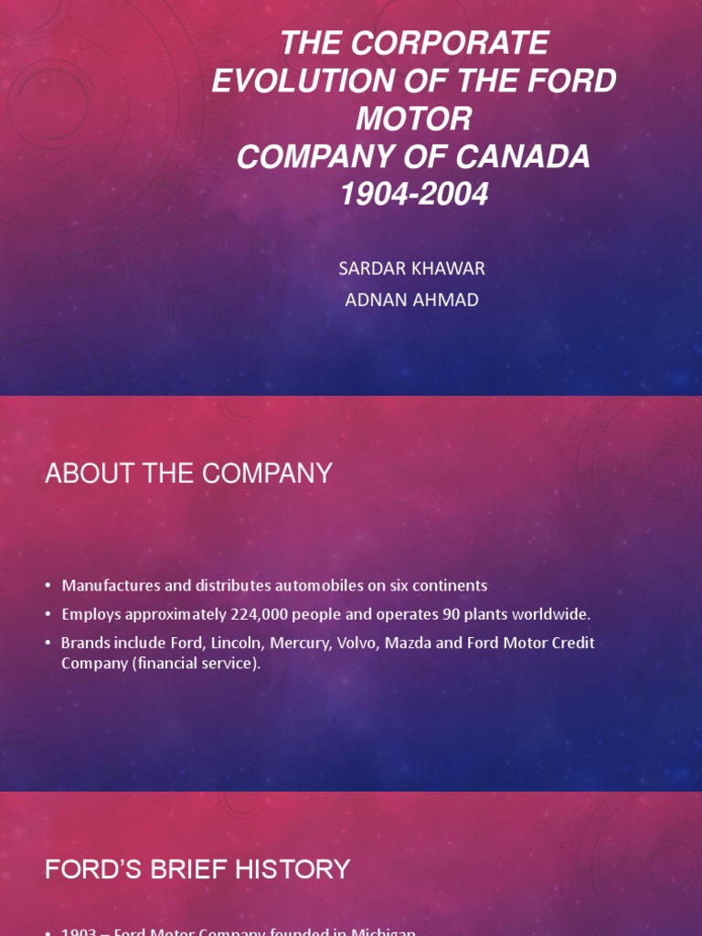 Evolution of Ford Motors | PDF | Ford Motor Company | Canada