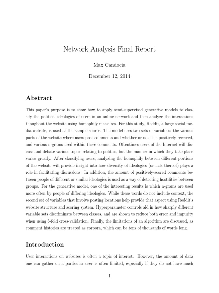 Analyzing Political Ideologies on Reddit | PDF | Conservatism In The ...
