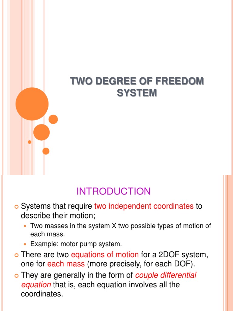 Two Degree of Freedom System | PDF | Eigenvalues And Eigenvectors | Matrix (Mathematics)