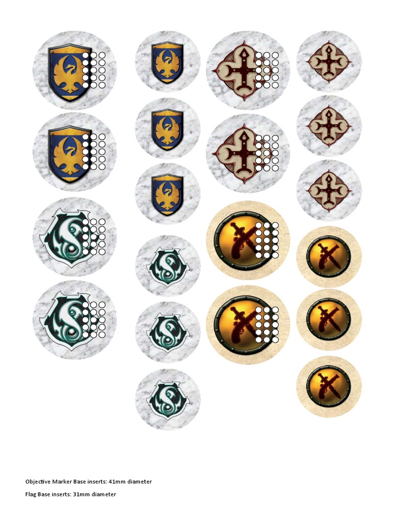 Warmachine Objective Markers and Flags | PDF
