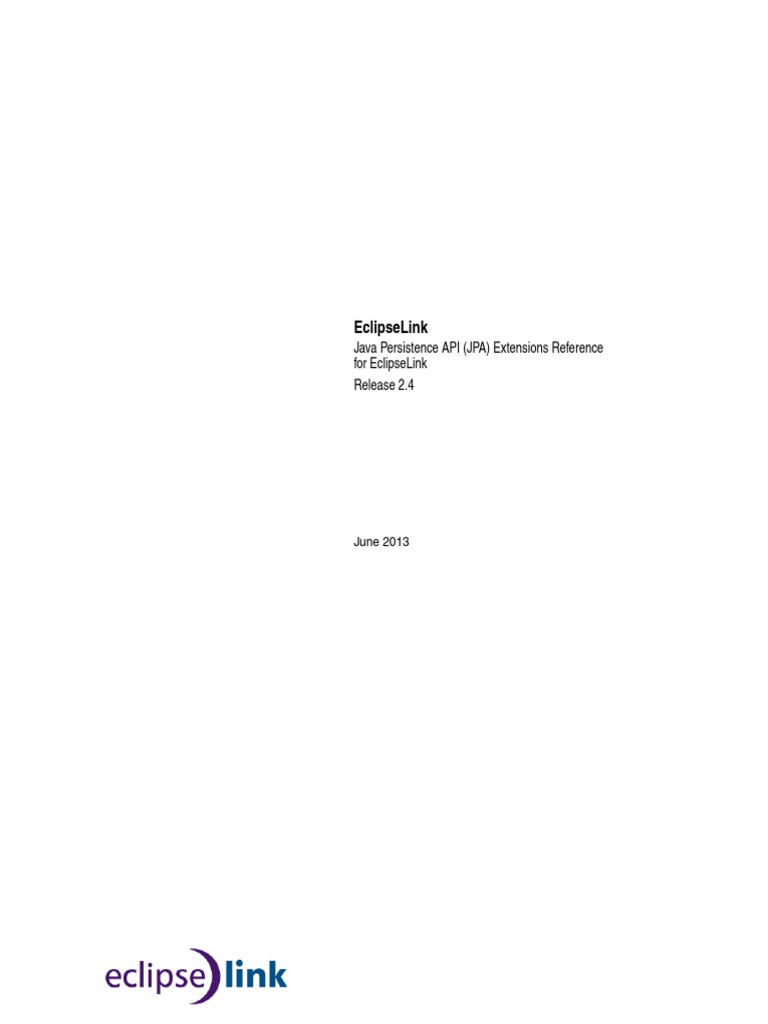 Eclipselink Jpa Extensions Pdf Application Programming Interface