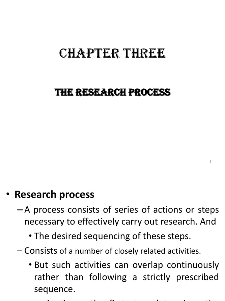 Chapter 3 Research Process | PDF | Research Design | Scientific Method