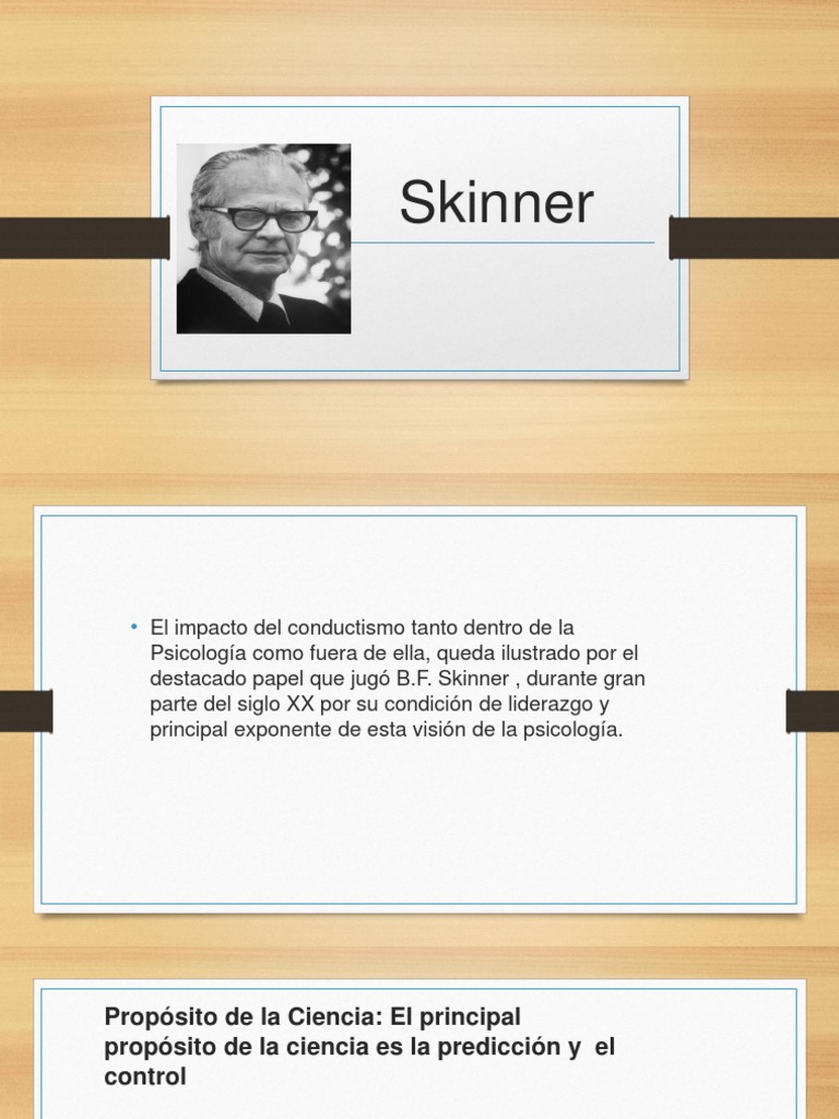 El Conductismo de Skinner | PDF | Comportamiento | Teoría