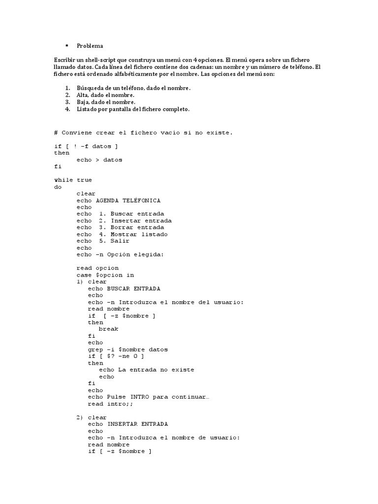Casos Prácticos Shell Scripting | PDF | Archivo de computadora | Áreas ...