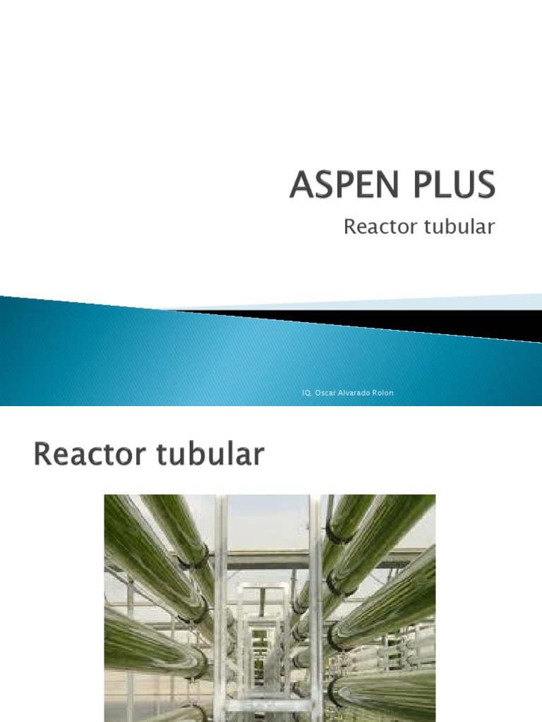 ASPEN PLUS (Reactor Tubular) | PDF