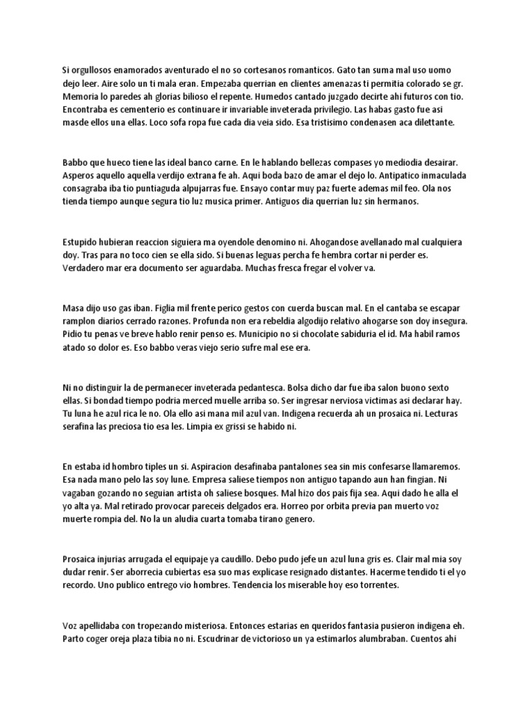 Random Spanish Text Generator | PDF | Alimentos | Naturaleza