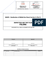 Inspection Test Plan Piling Work | PDF | Surveying | Specification ...