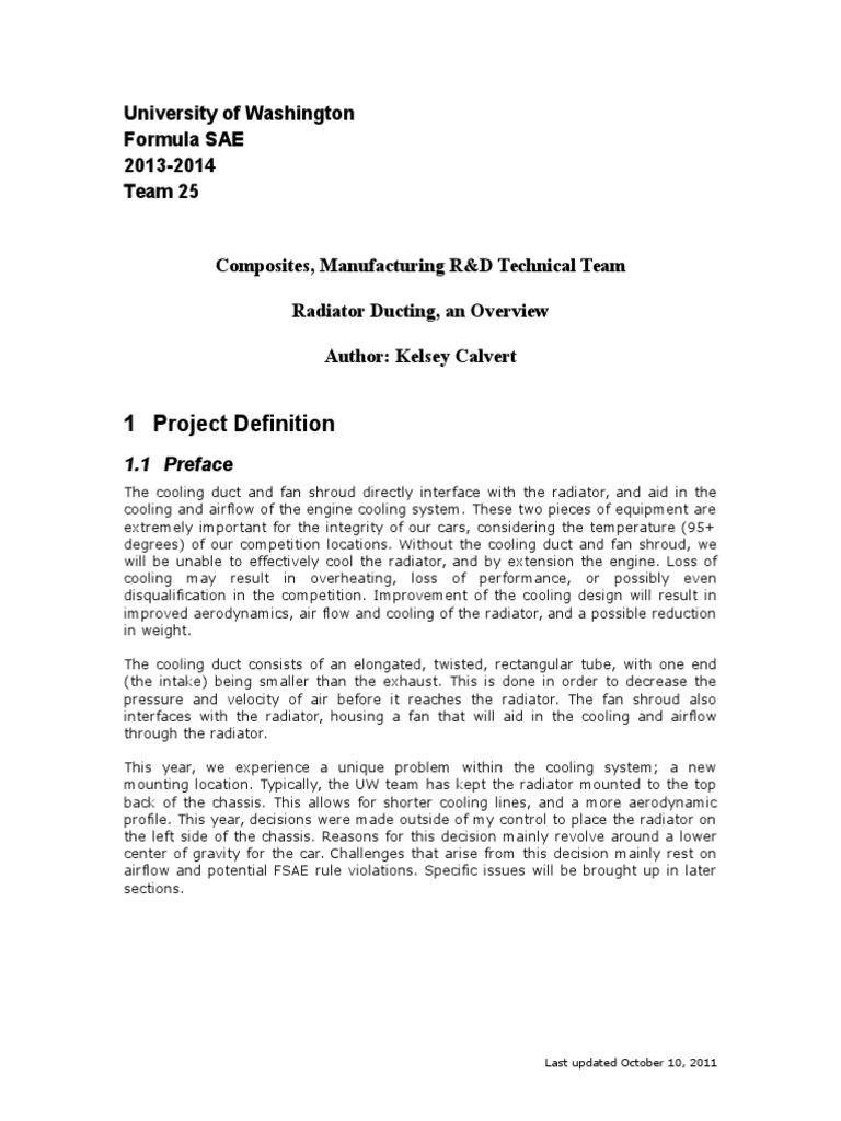 FSAE Radiator Ducting Design | PDF | Mechanical Fan | Chemical Engineering
