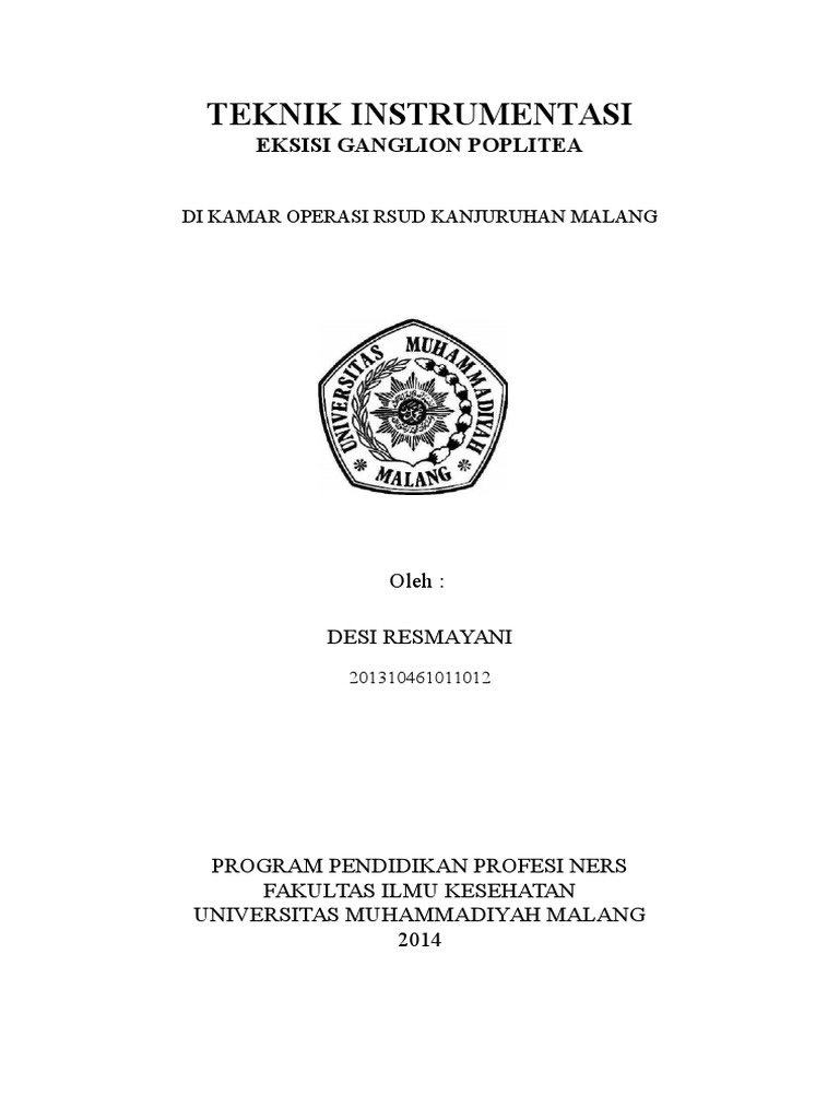 Eksisi Ganglion Poplitea | PDF