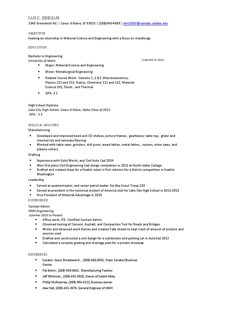 Ehrsam Resume2014 | PDF | Computers | Technology & Engineering