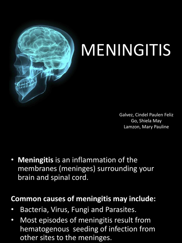 Meningitis Final | Download Free PDF | Meningitis | Infection