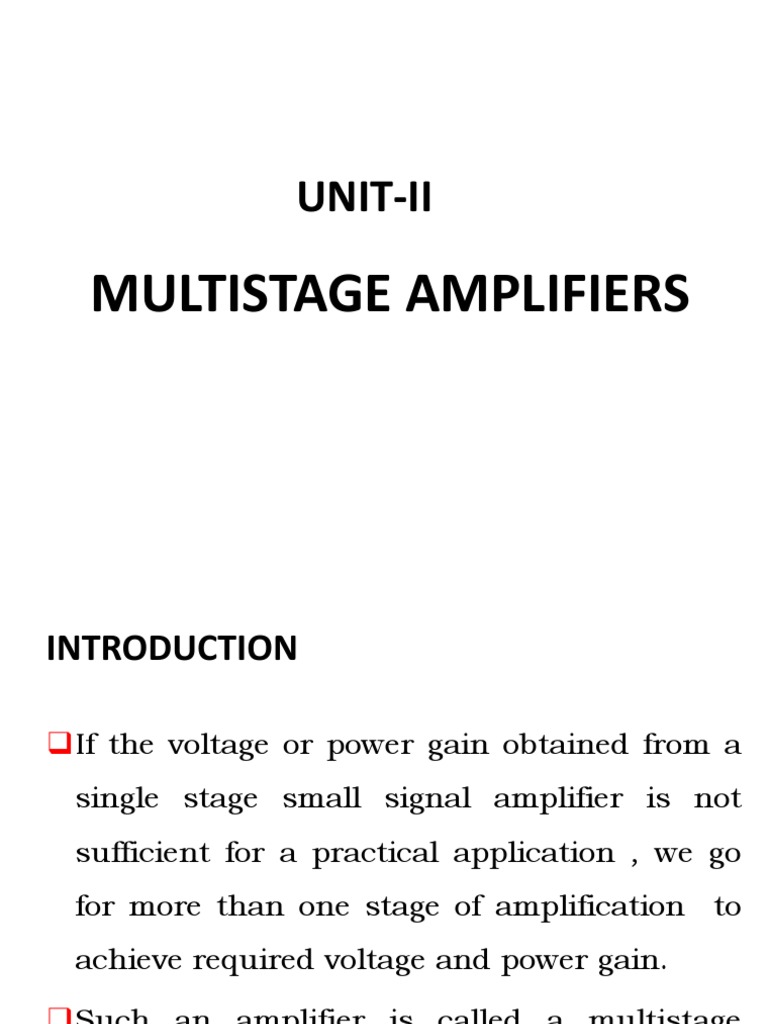 Multistage Amplifiers | PDF | Amplifier | Electricity